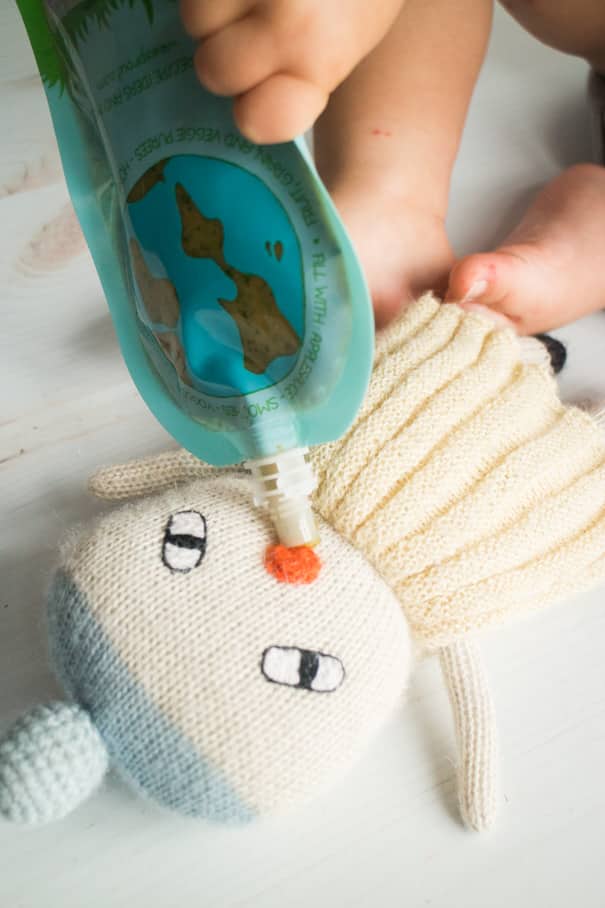 Spinach Sweet Potato Fruit Pouch - Iron Rich Foods for Anemic Toddlers