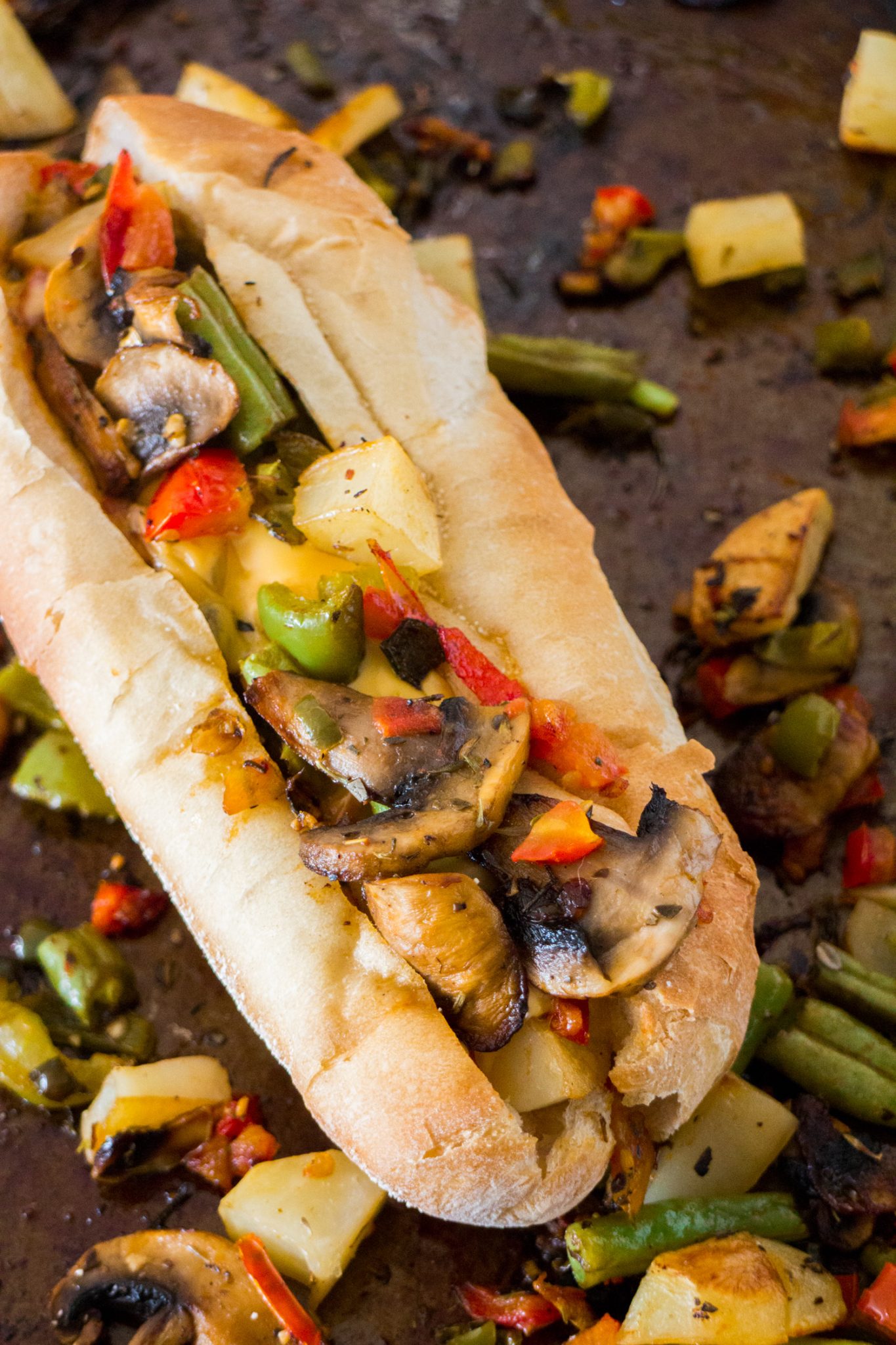 Roasted Vegetable Hoagie - Brooklyn Farm Girl