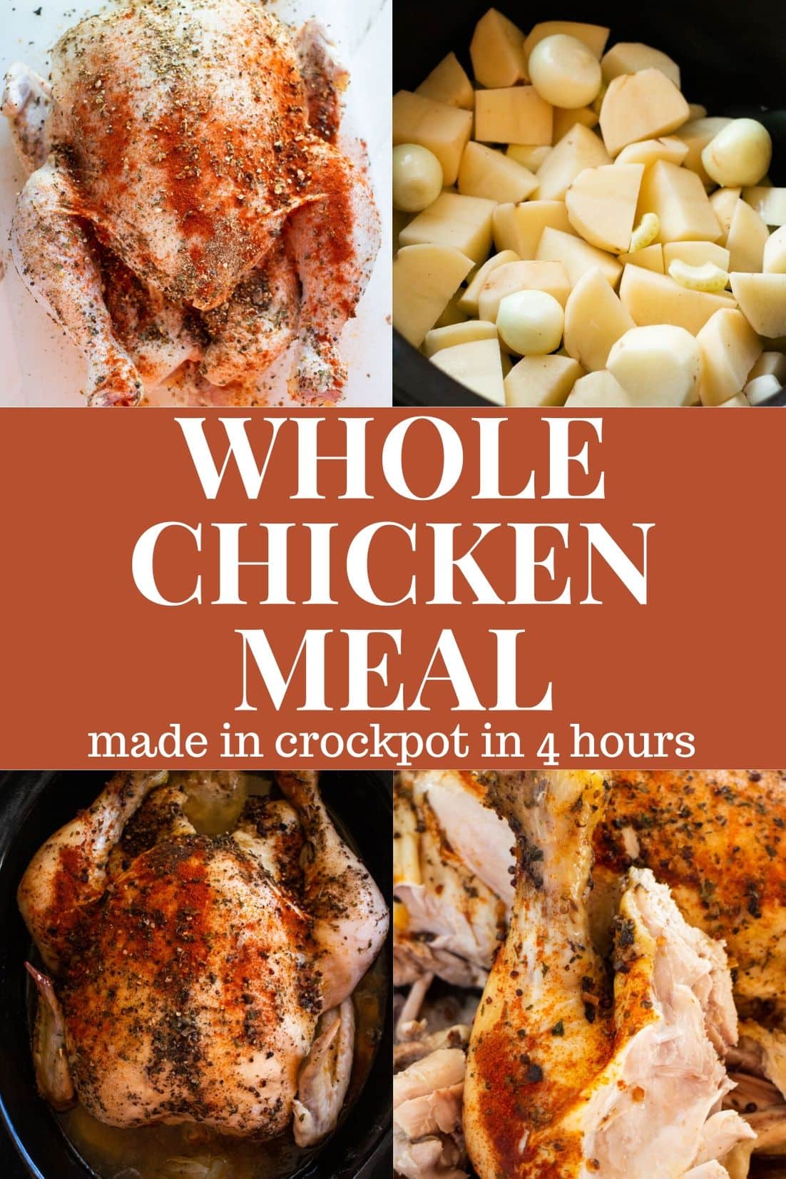Slow Cooker Whole Chicken (4 Hours) - Brooklyn Farm Girl