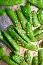 10 Minute Roasted Sugar Snap Peas - Brooklyn Farm Girl