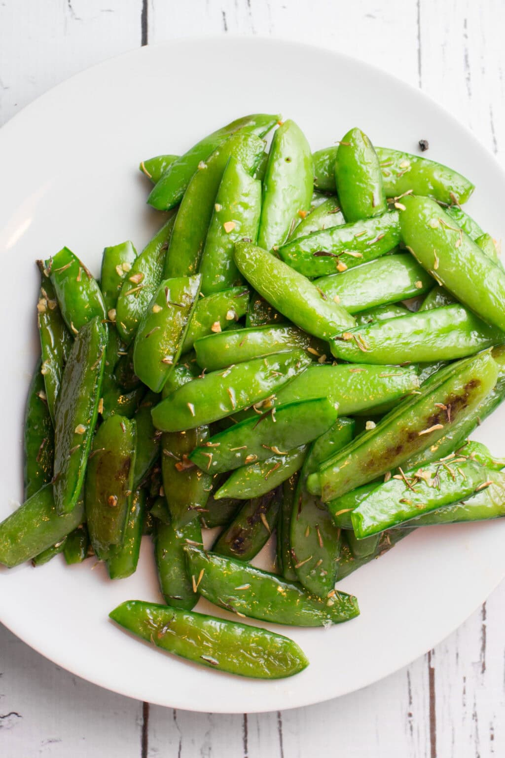 10 Minute Roasted Sugar Snap Peas - Brooklyn Farm Girl