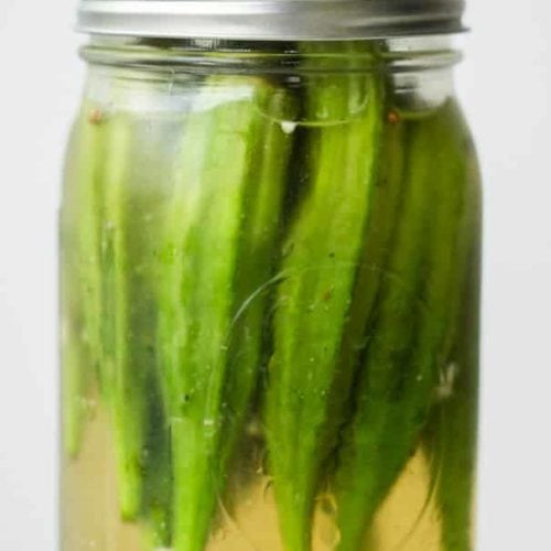 Half Sour Pickled Okra - Easy Crunchy Okra Made in Refrigerator!