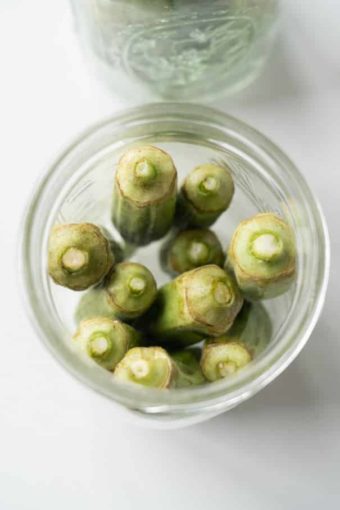 Half Sour Pickled Okra - Easy Crunchy Okra Made in Refrigerator!