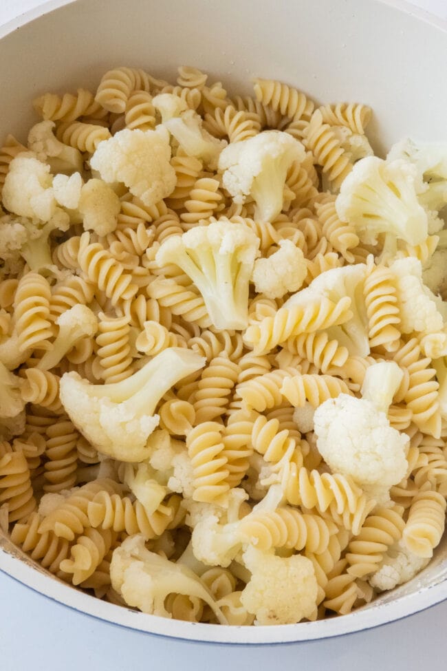 Creamy Cauliflower Pasta (Parmesan Cheese Sauce) - Brooklyn Farm Girl