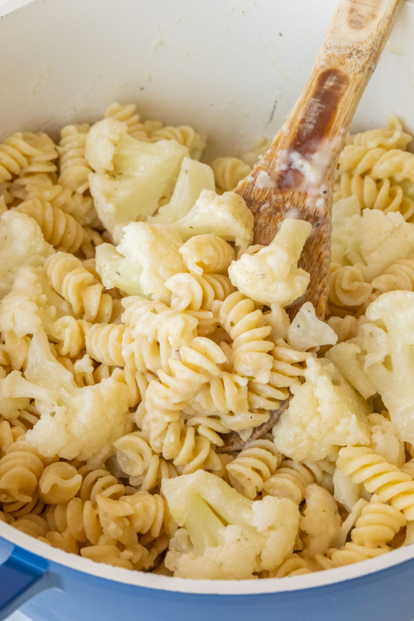 Creamy Cauliflower Pasta (Parmesan Cheese Sauce) - Brooklyn Farm Girl