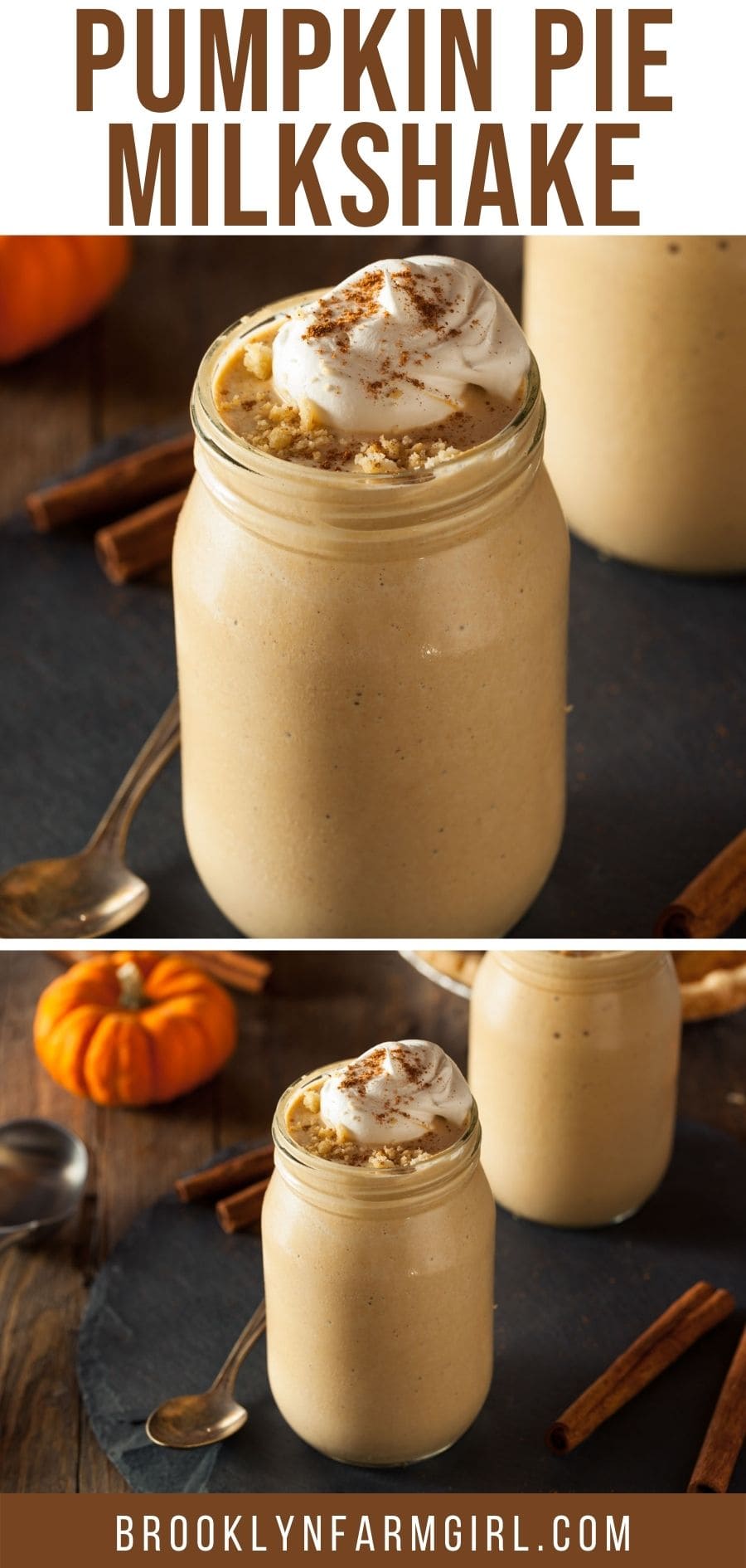 Leftover Pumpkin Pie Milkshake - Brooklyn Farm Girl