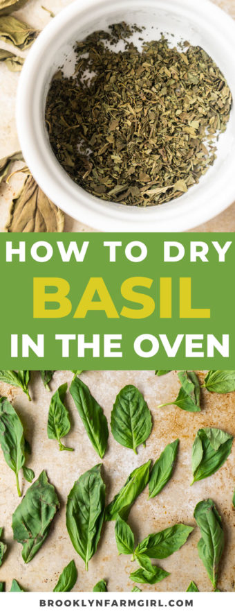 How to Dry Basil in the Oven - Brooklyn Farm Girl
