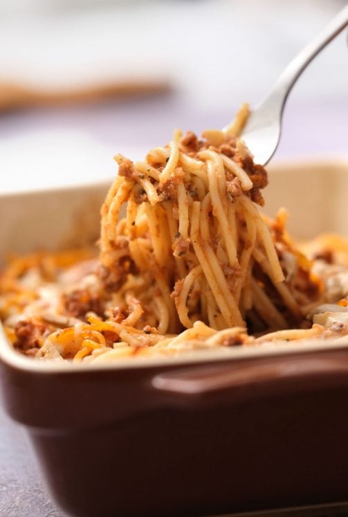 Leftover Spaghetti Casserole - Brooklyn Farm Girl
