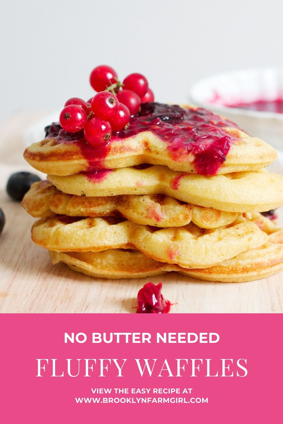 No Butter Fluffy Waffles - Brooklyn Farm Girl