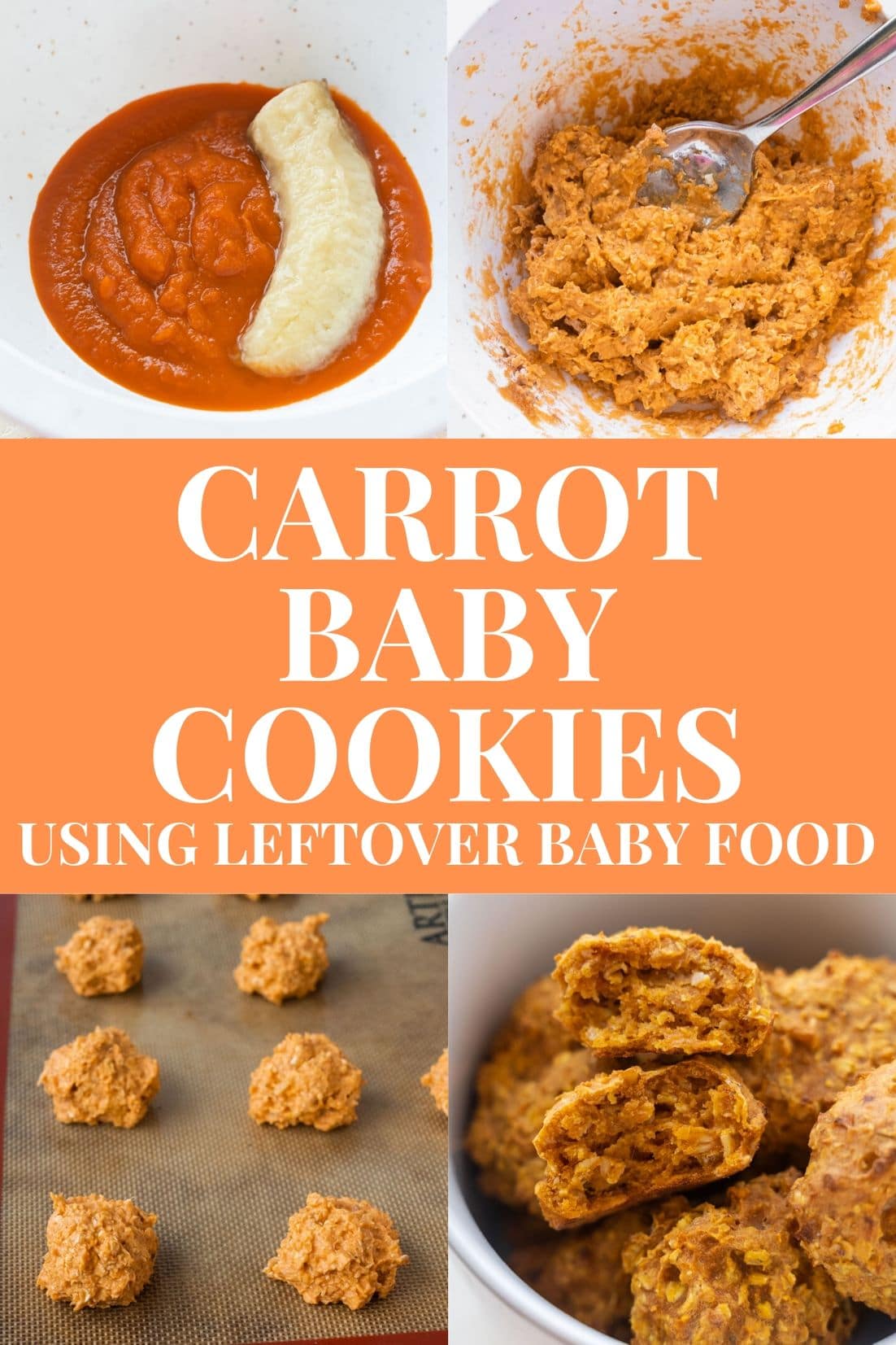 Carrot Baby Cookies Using Baby Food - Brooklyn Farm Girl