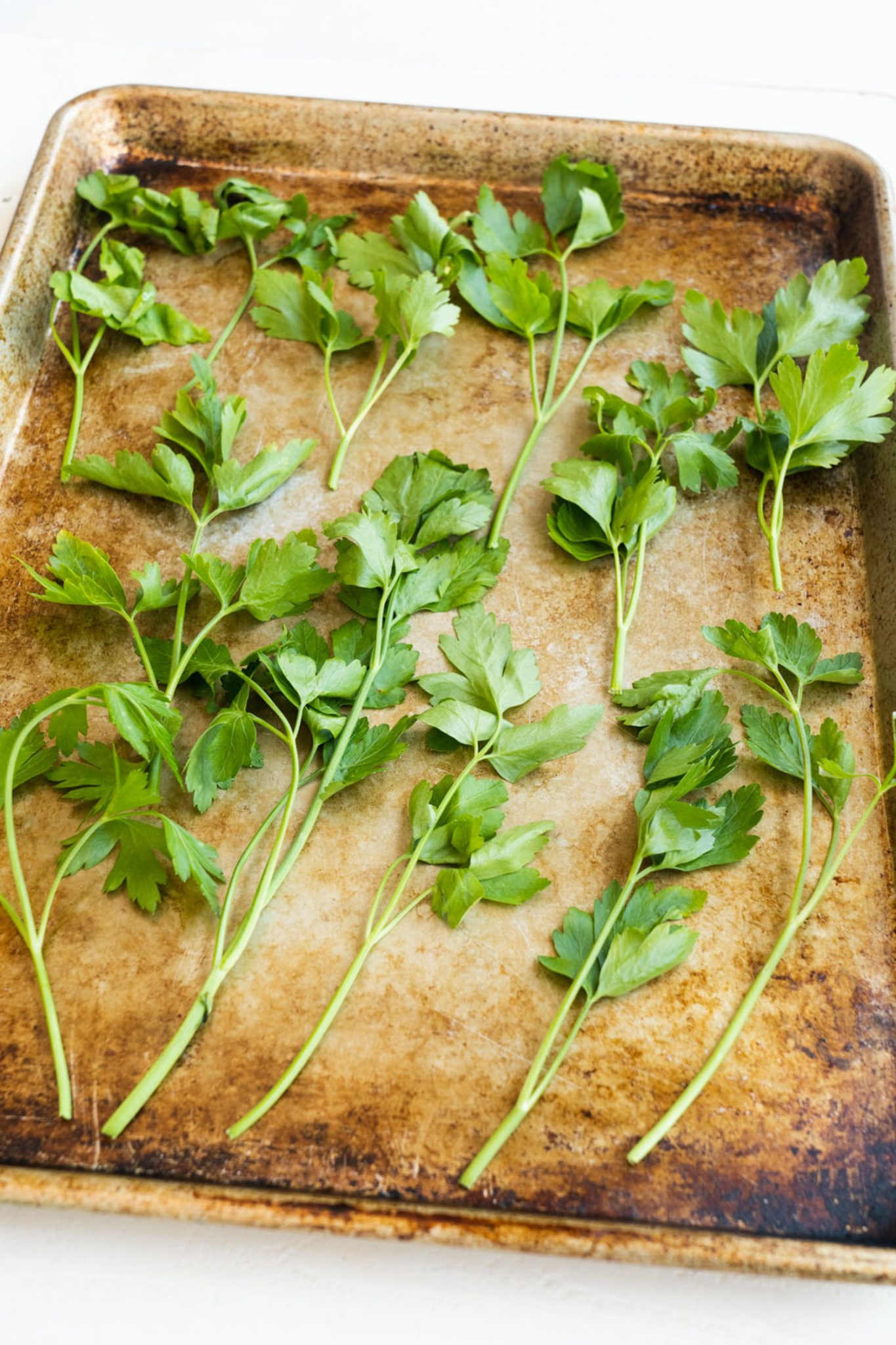 How to Dry Parsley in the Oven - Brooklyn Farm Girl