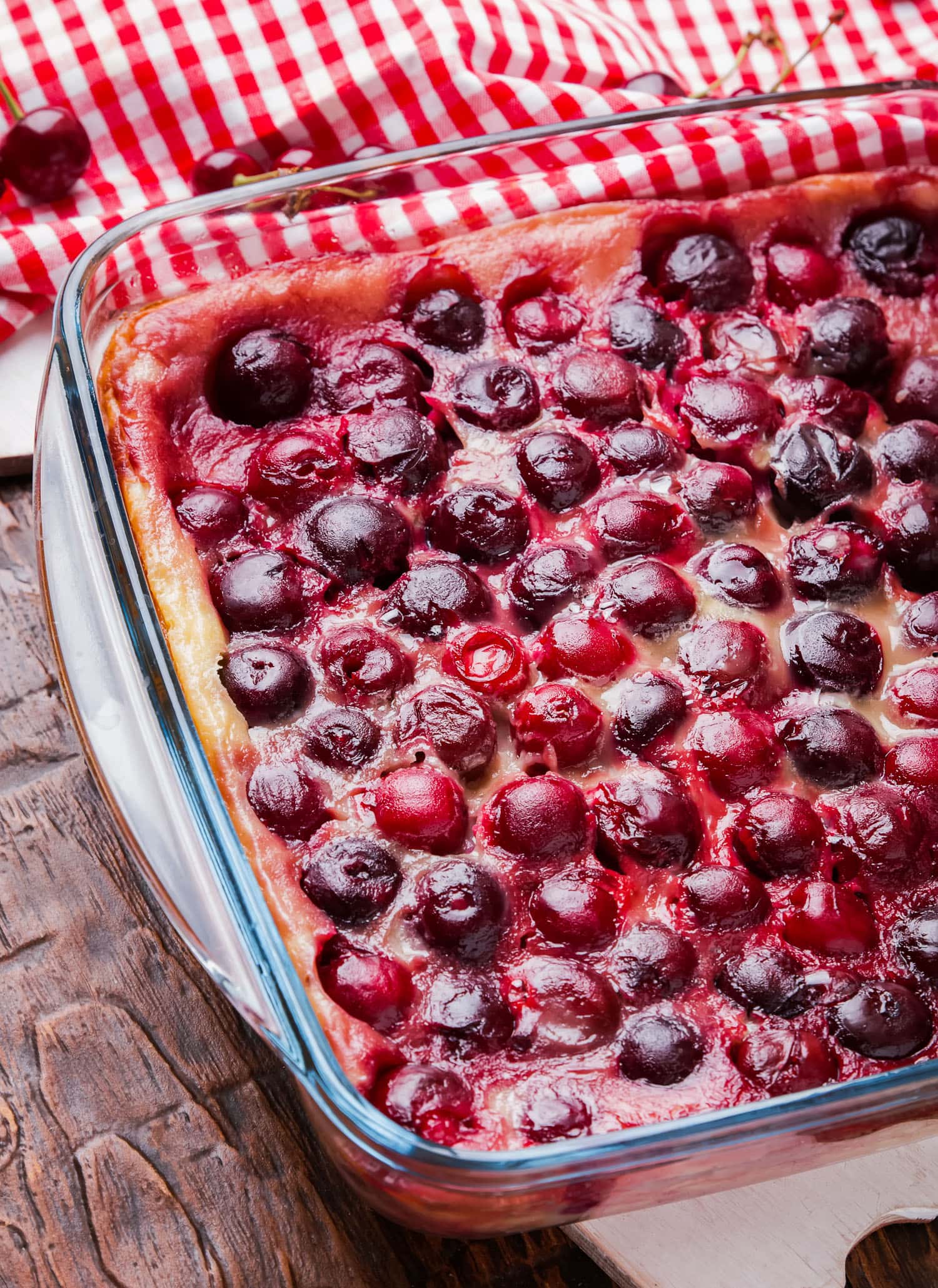 Cherry Clafoutis (looks fancy, but so easy!) - Brooklyn Farm Girl