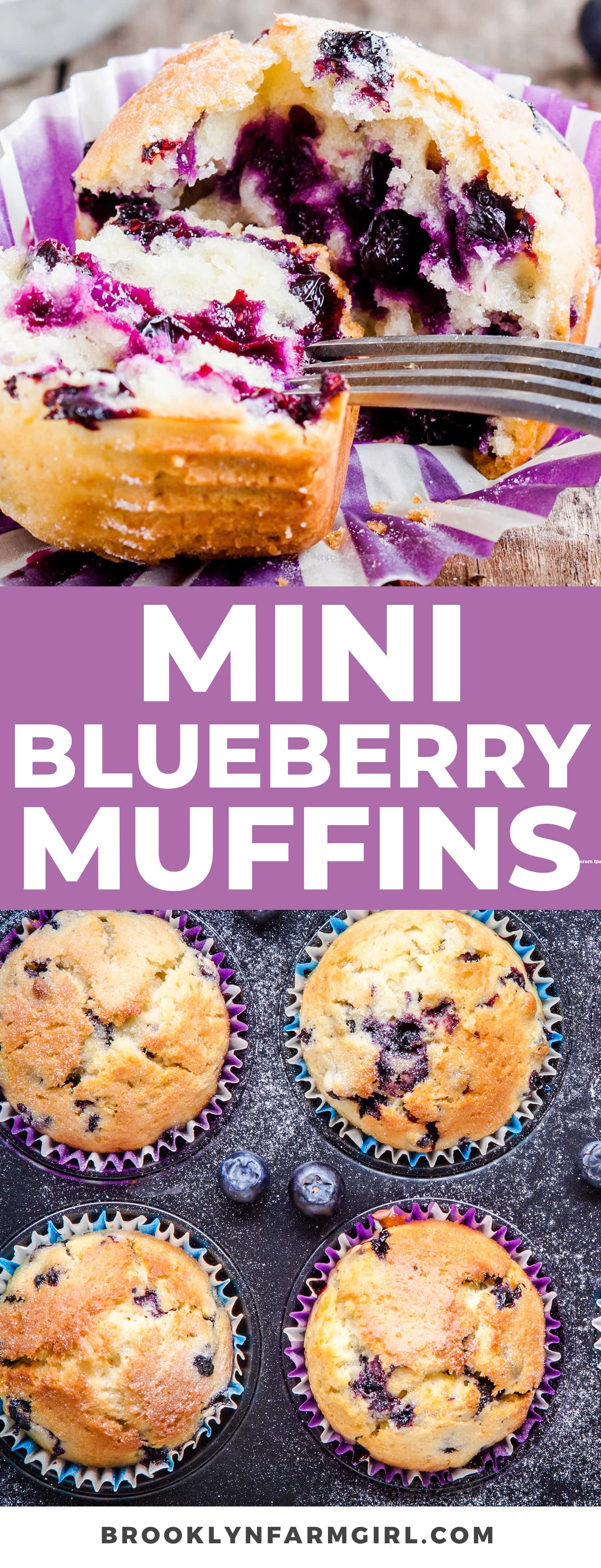 Easy Mini Blueberry Muffins - Brooklyn Farm Girl