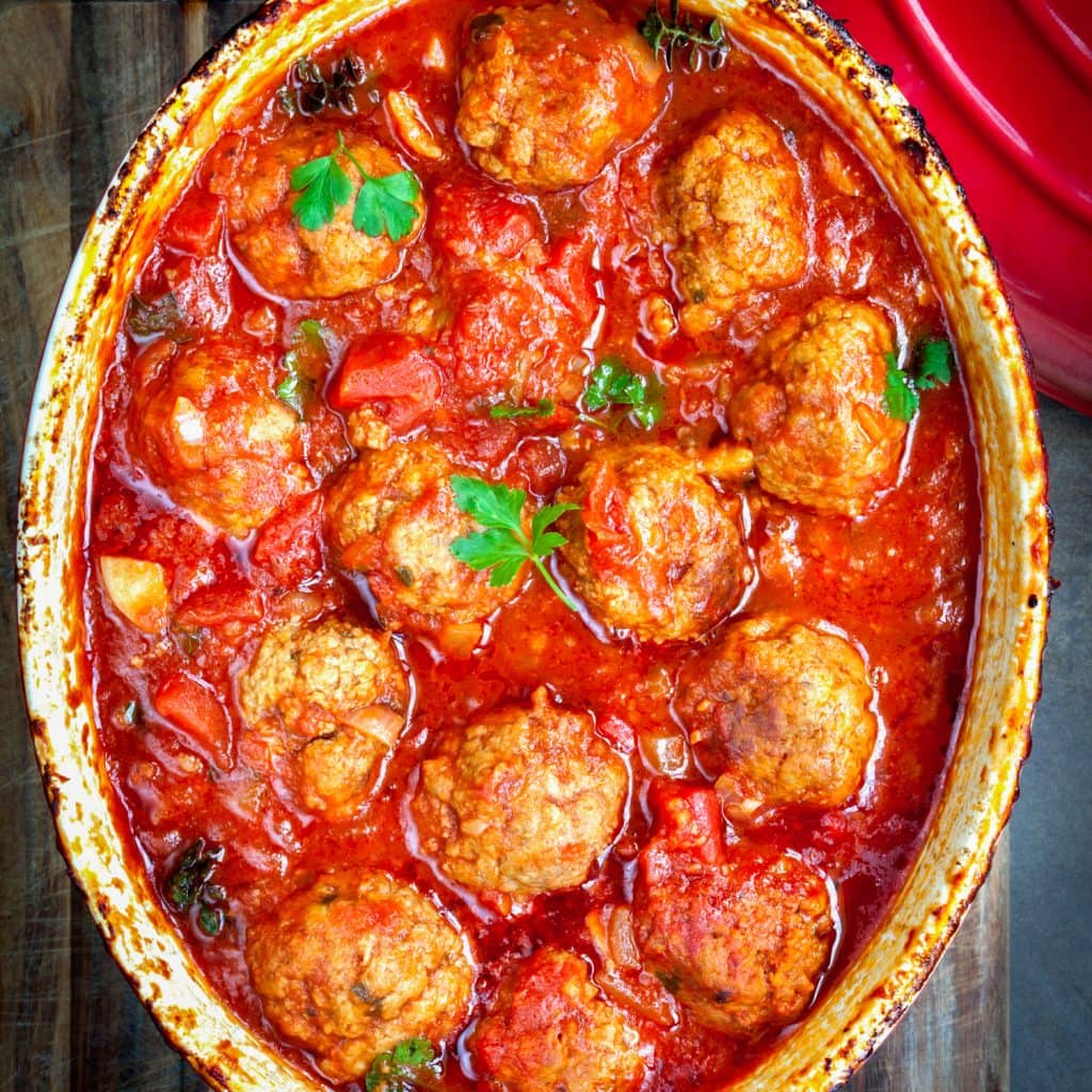 Oven Baked Chicken Meatballs - Brooklyn Farm Girl