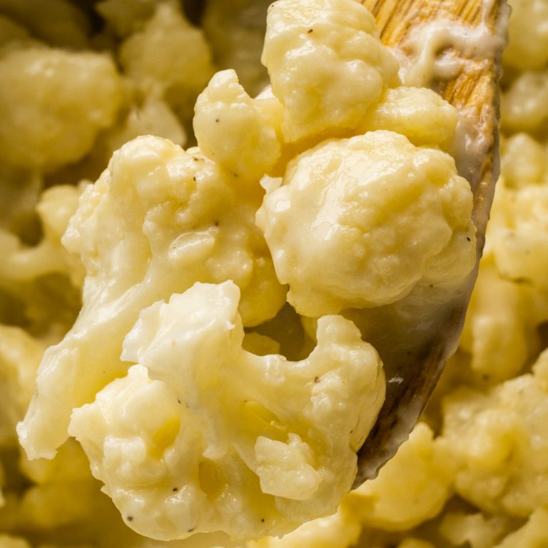 Cheesy Cauliflower (Cheddar Cheese) - Brooklyn Farm Girl