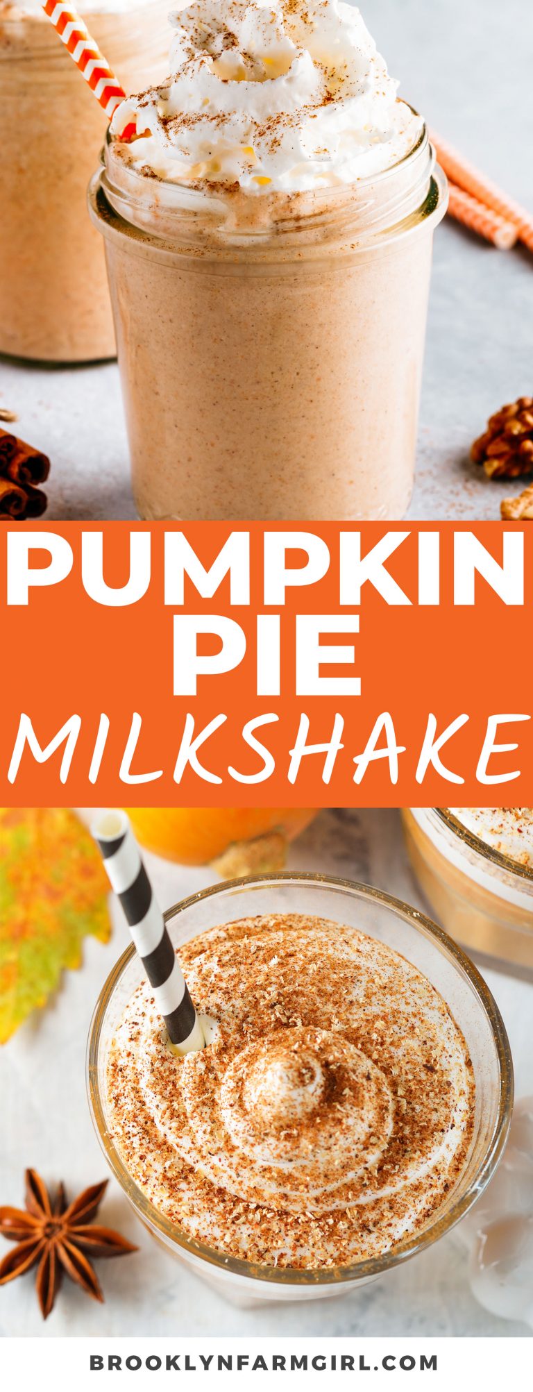 Leftover Pumpkin Pie Milkshake - Brooklyn Farm Girl