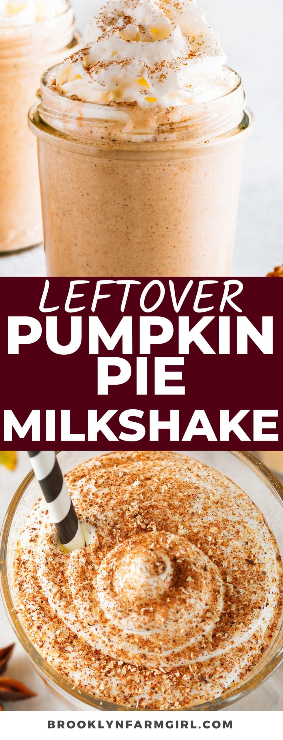 Leftover Pumpkin Pie Milkshake - Brooklyn Farm Girl