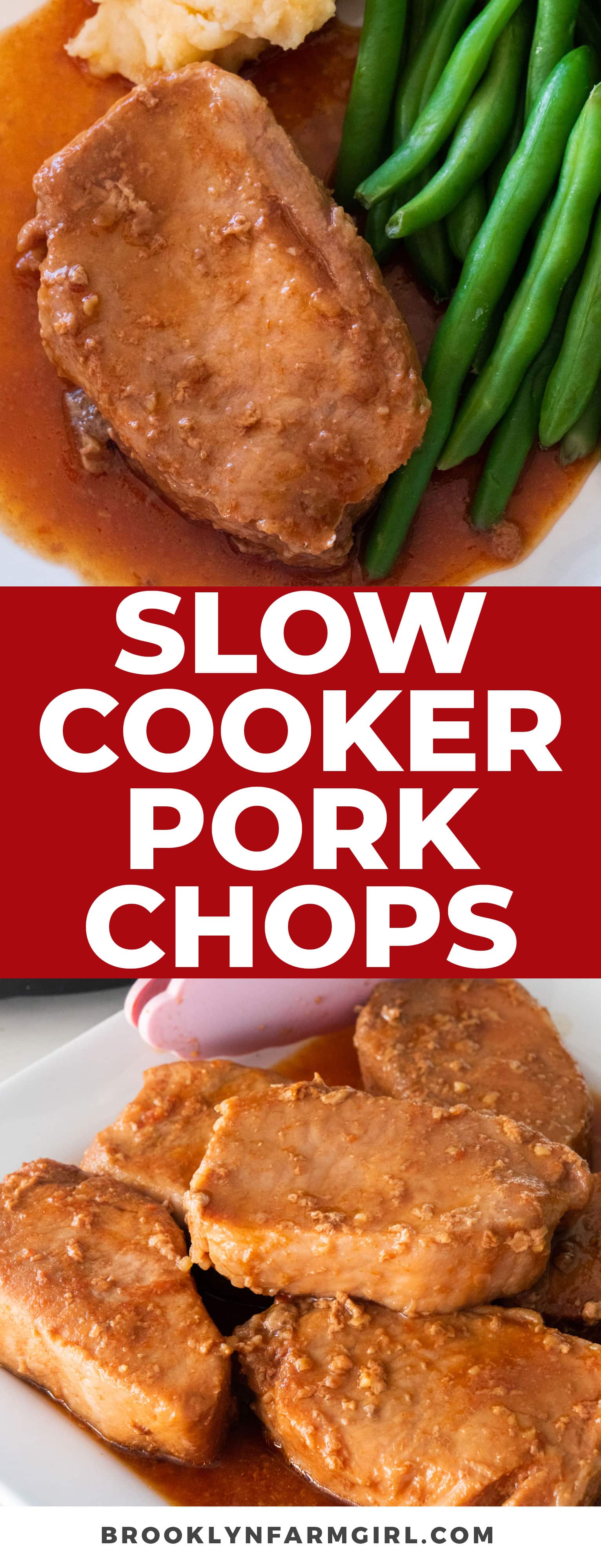 Slow Cooker Pork Chops (5 hours) - Brooklyn Farm Girl