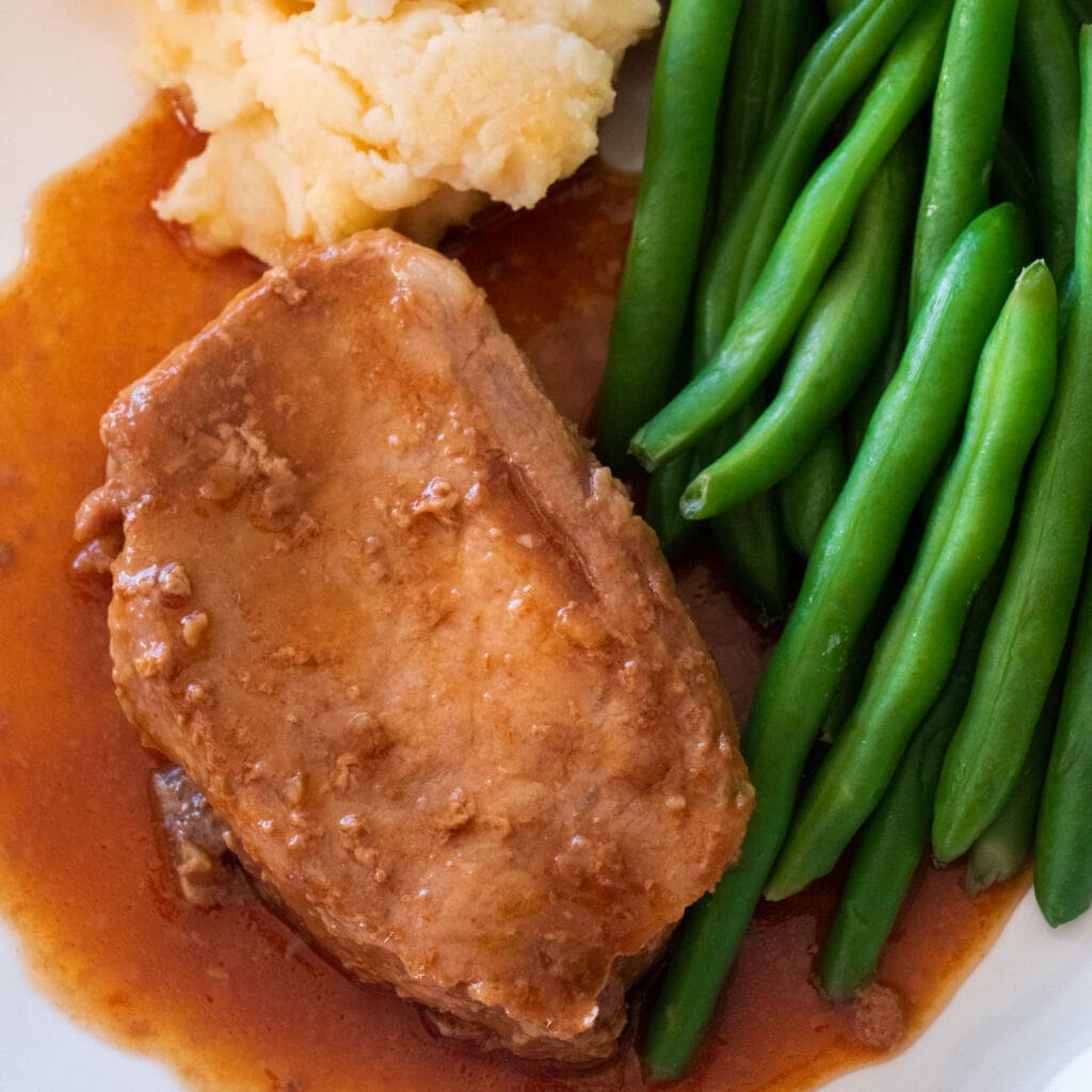 Slow Cooker Pork Chops (5 hours) - Brooklyn Farm Girl