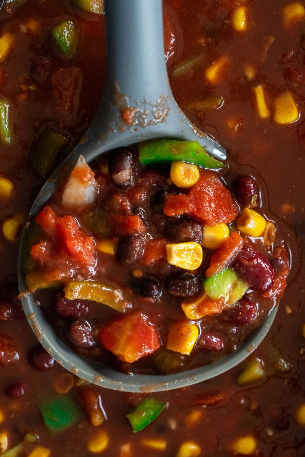 Veggie-Packed Vegetarian Slow Cooker Chili - Brooklyn Farm Girl