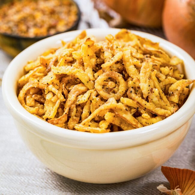 How to Make Fried Onions Recipe - Brooklyn Farm Girl