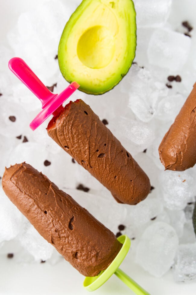 Chocolate Avocado Fudge Pops - Brooklyn Farm Girl