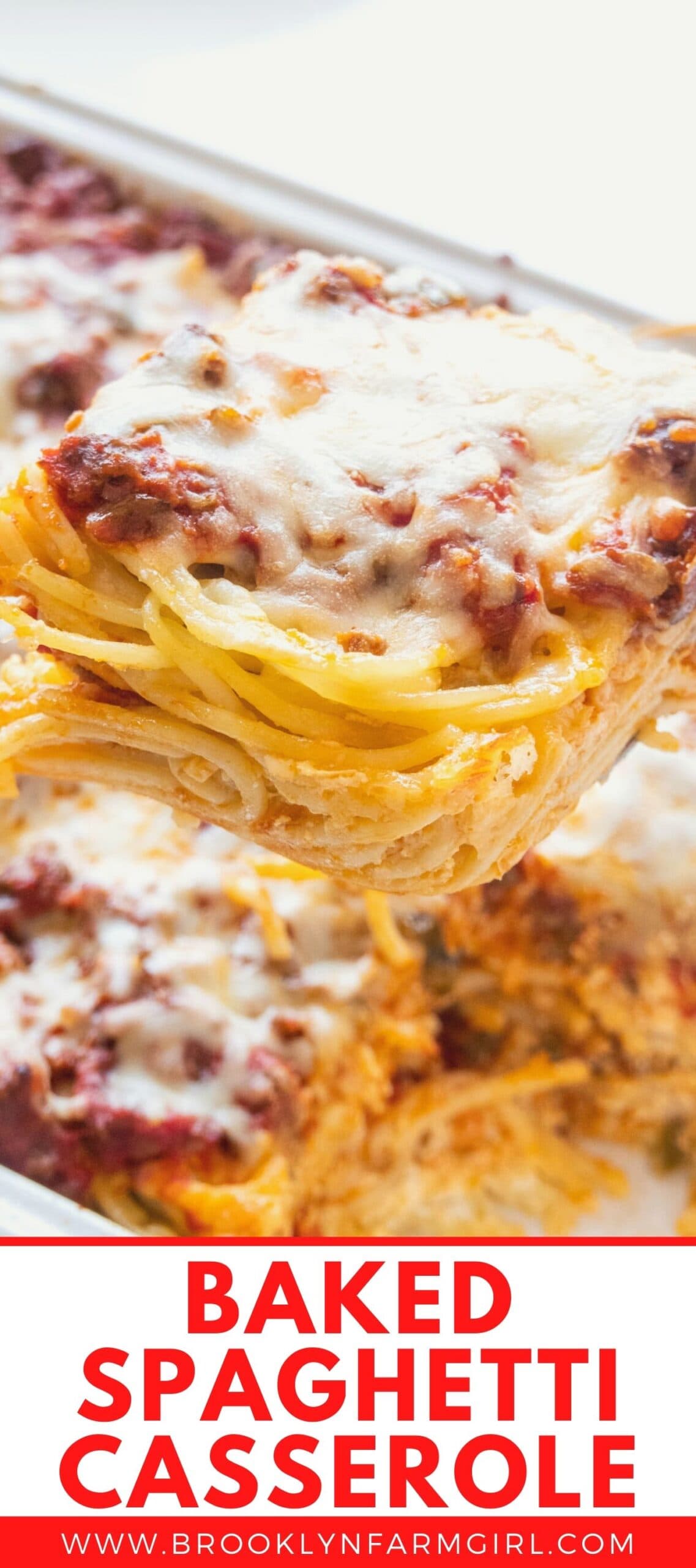 Baked Spaghetti Casserole with Ground Beef & Ricotta - Brooklyn Farm Girl