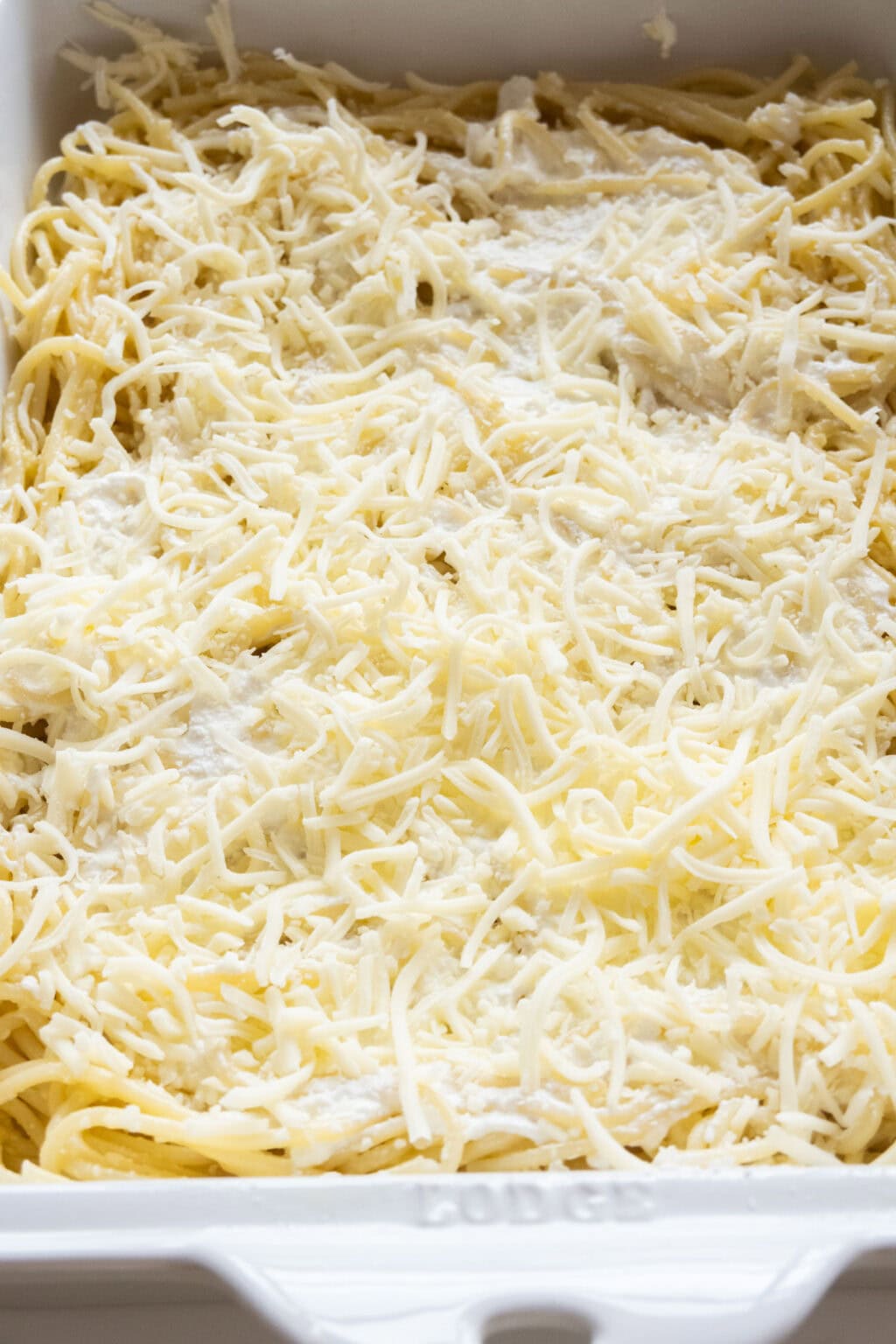 Baked Spaghetti Casserole with Ground Beef & Ricotta - Brooklyn Farm Girl