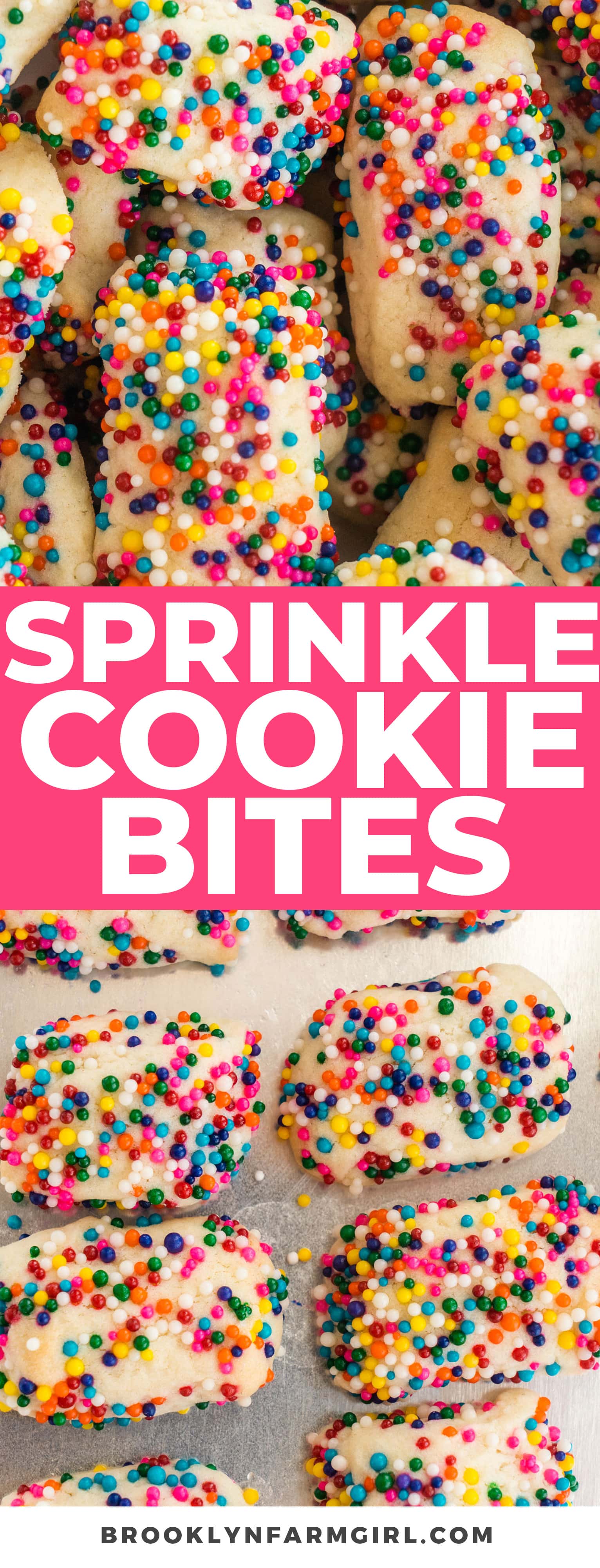Funfetti Sprinkle Sugar Cookie Bites - Brooklyn Farm Girl