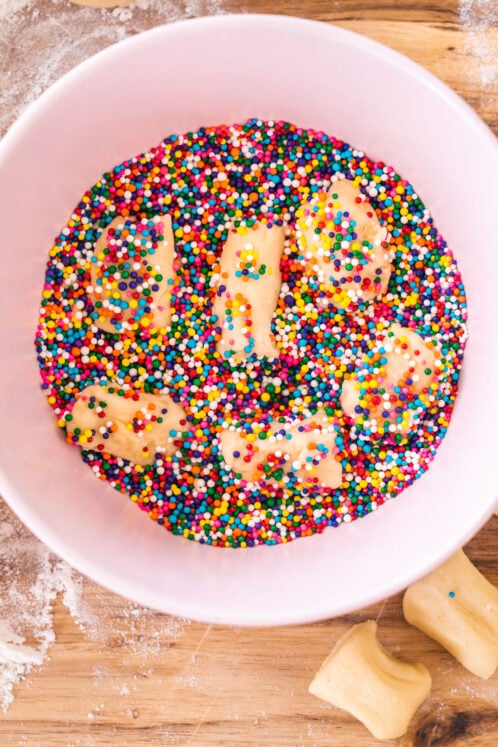 Funfetti Sprinkle Sugar Cookie Bites - Brooklyn Farm Girl