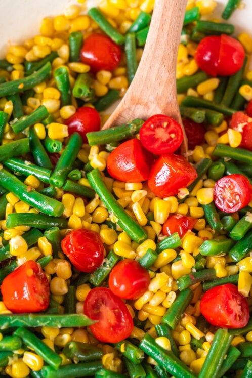 Succotash with Corn and Green Beans - Brooklyn Farm Girl