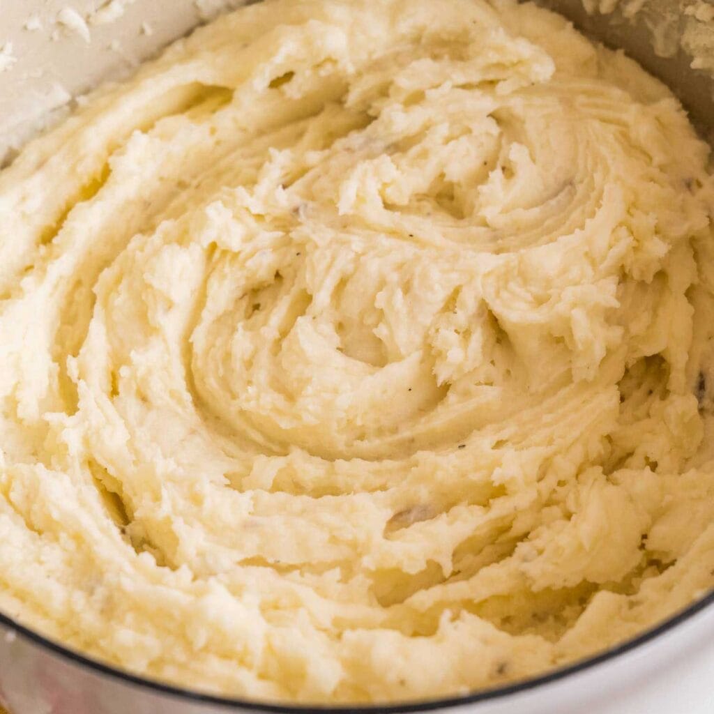 Fluffy Mashed Potatoes with Russet Potatoes - Brooklyn Farm Girl