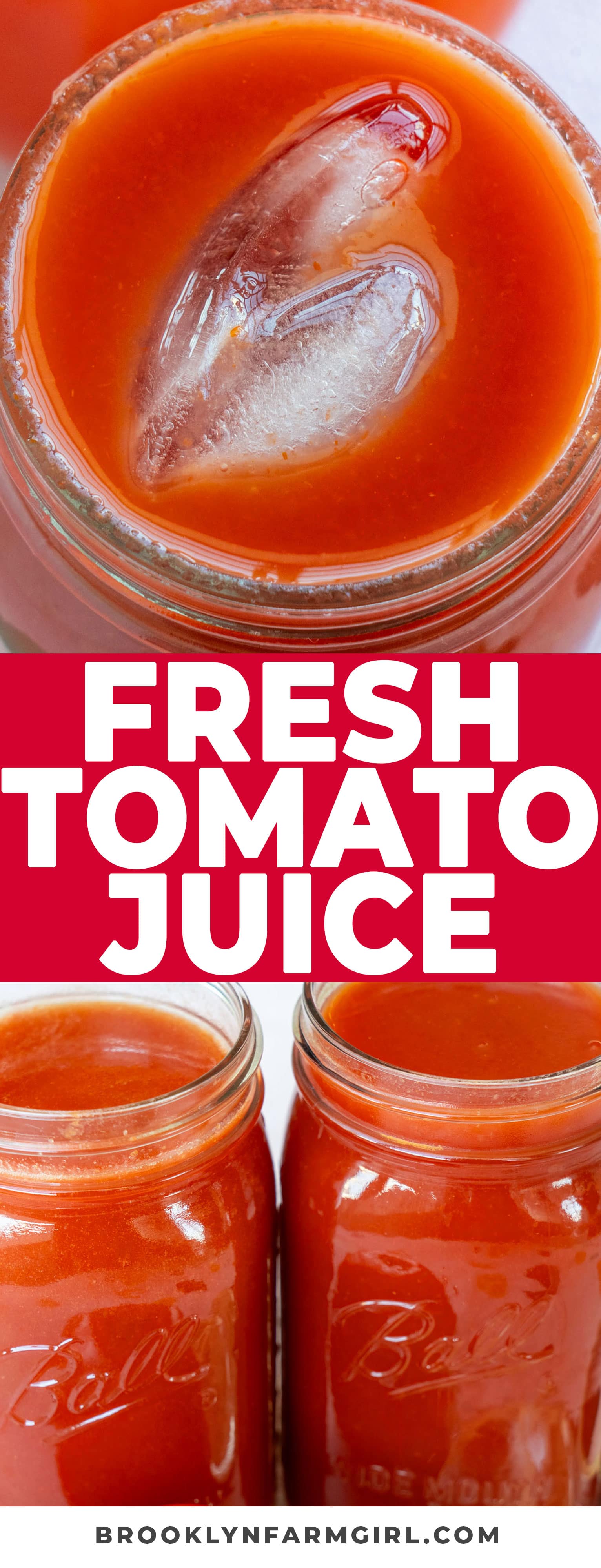 2-Ingredient Tomato Juice with Fresh Tomatoes - Brooklyn Farm Girl