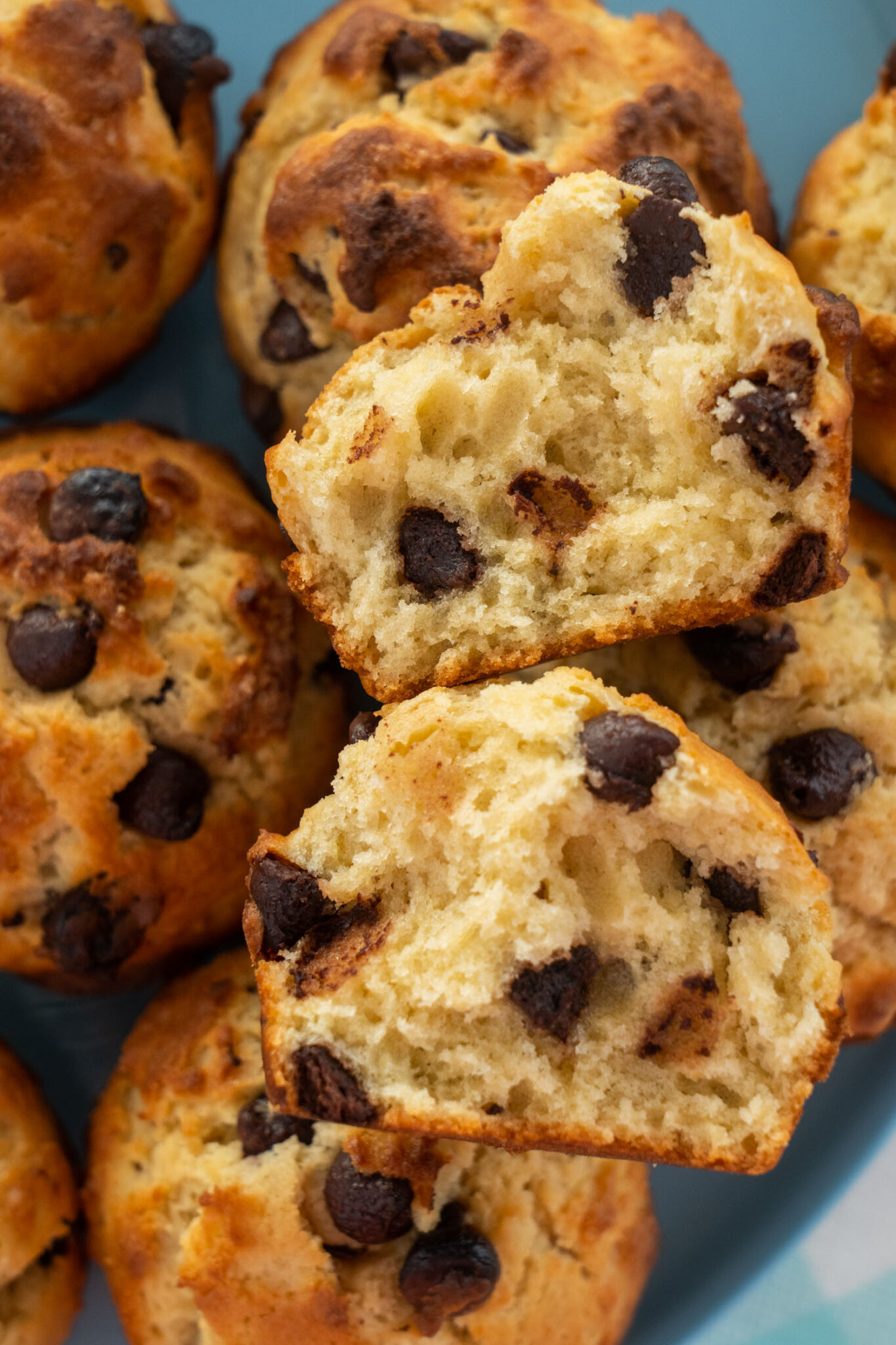 Fluffy Chocolate Chip Muffins - Brooklyn Farm Girl