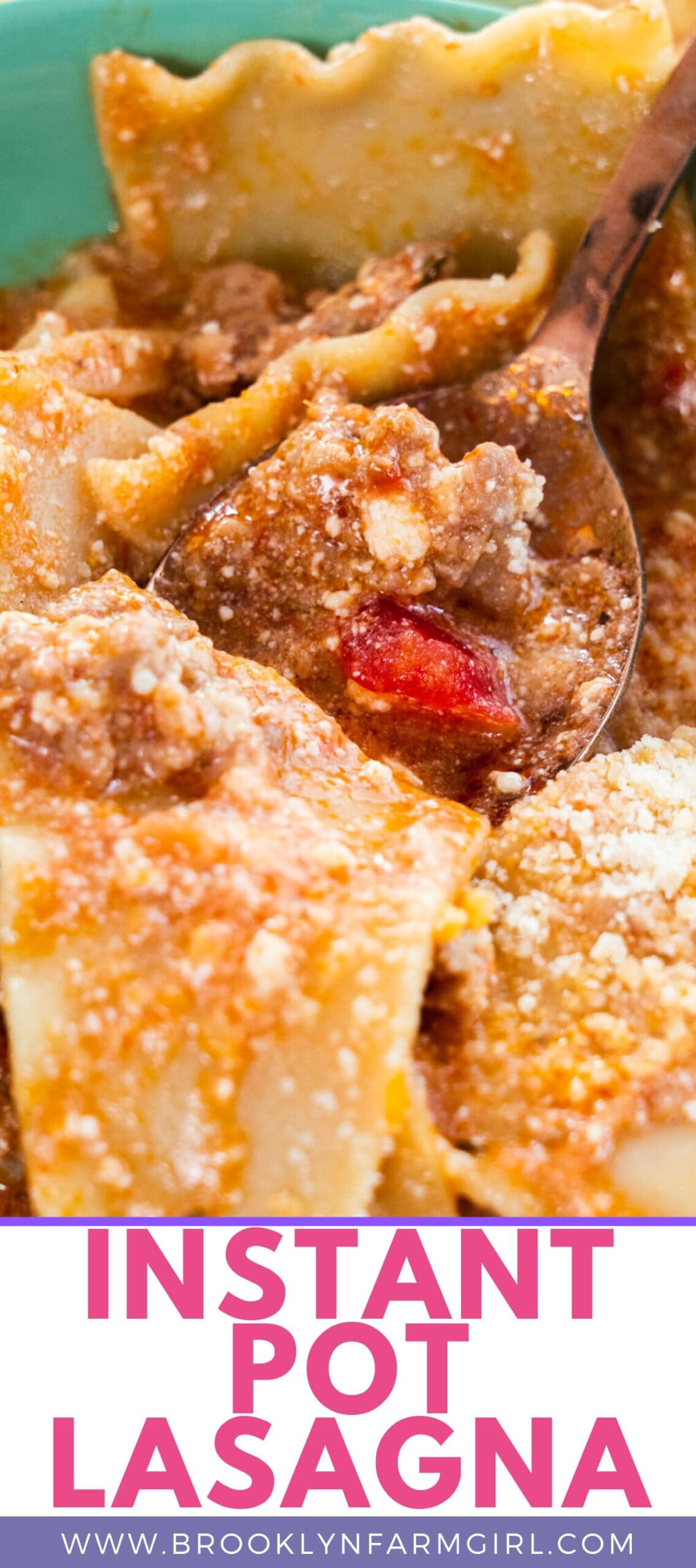 Instant Pot Lasagna (30 minutes) - Brooklyn Farm Girl