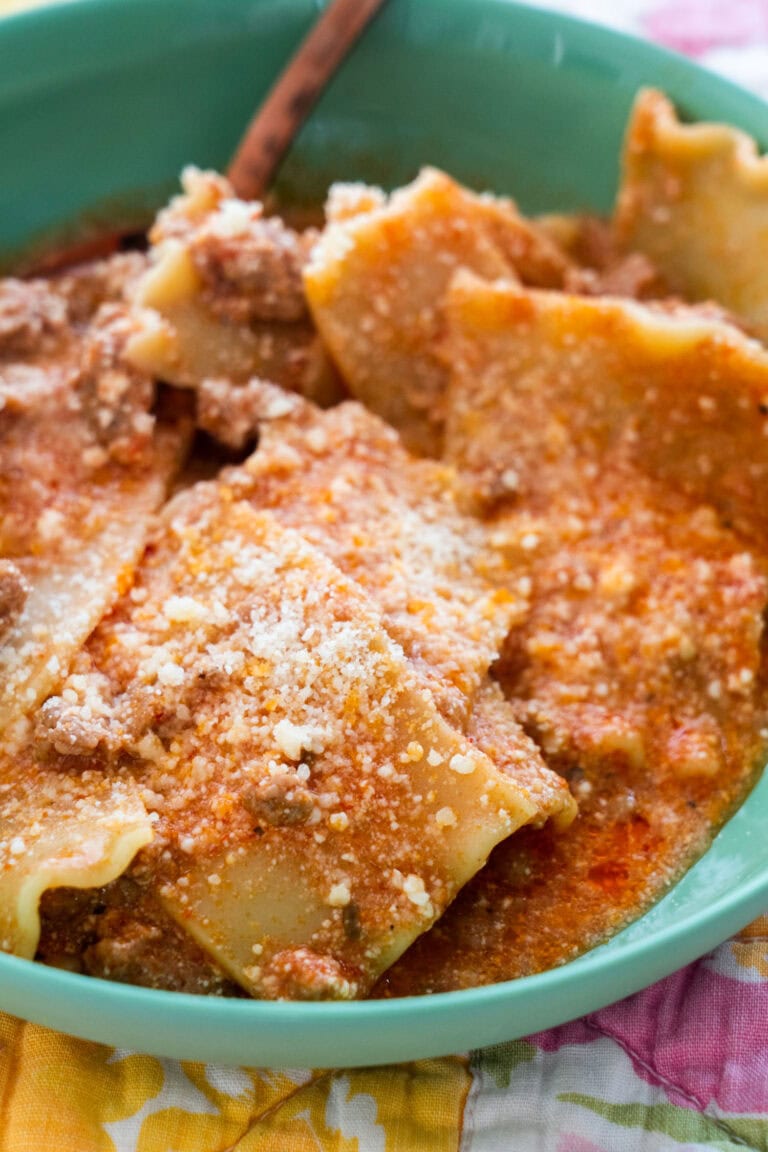 Instant Pot Lasagna (30 minutes) - Brooklyn Farm Girl