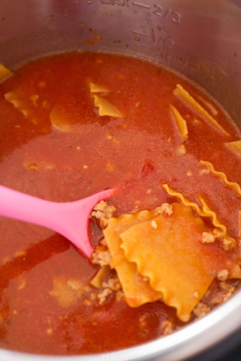 Instant Pot Lasagna (30 minutes) - Brooklyn Farm Girl