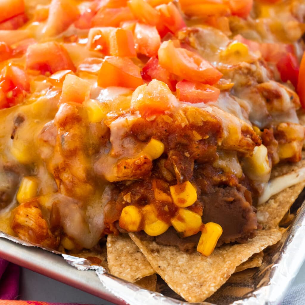 Easy Chicken Nachos - Brooklyn Farm Girl