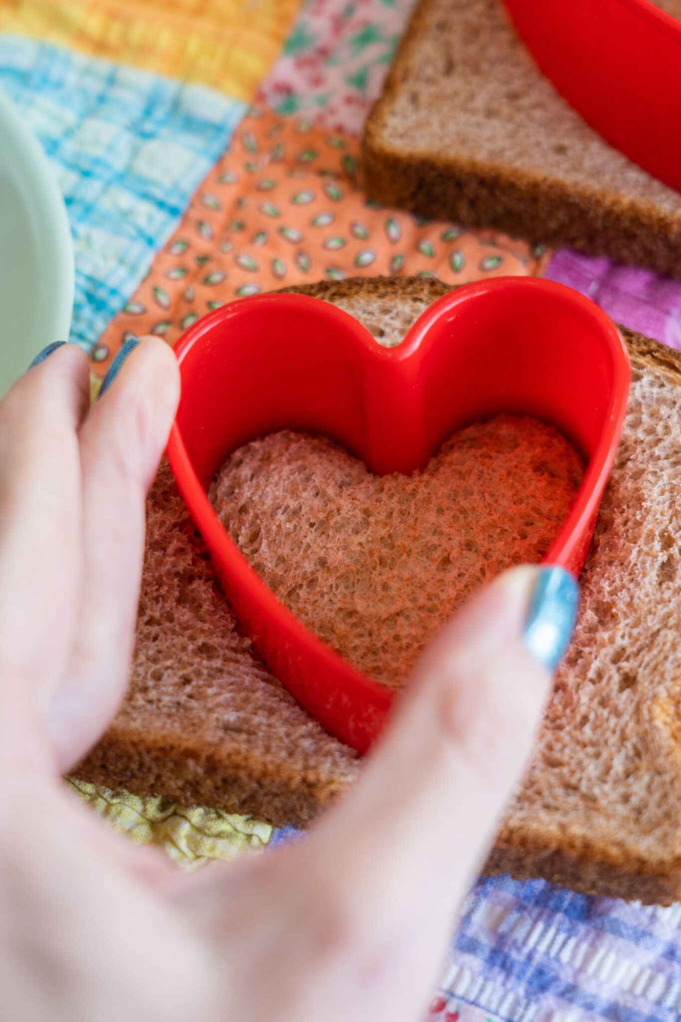 Heart Toast for Valentine's Day Breakfast - Brooklyn Farm Girl