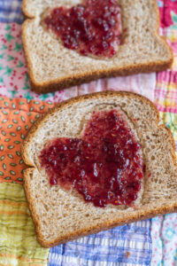 Heart Toast for Valentine's Day Breakfast - Brooklyn Farm Girl