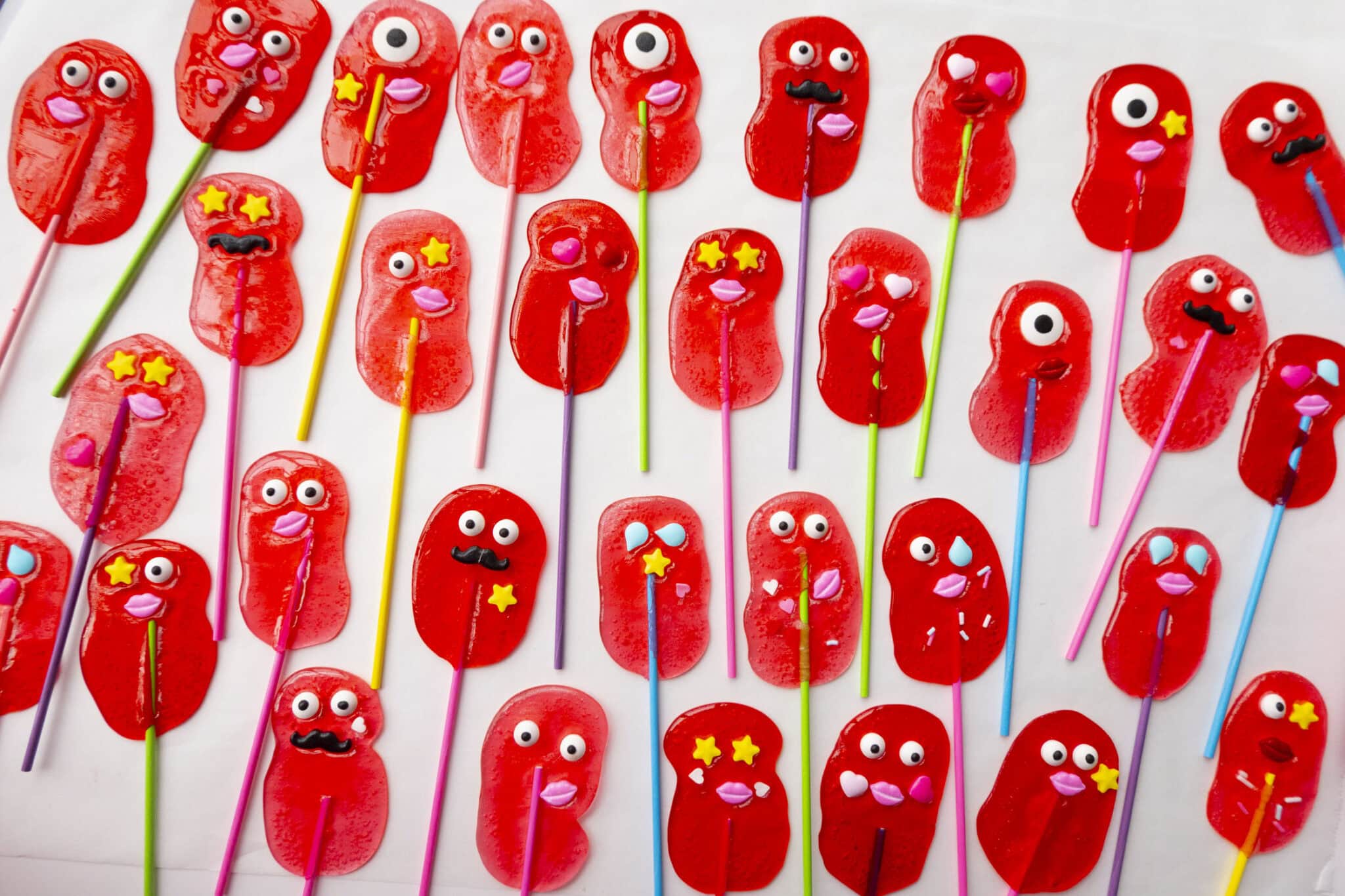 Monster Valentine Lollipops (Jolly Rancher Suckers) - Brooklyn Farm Girl