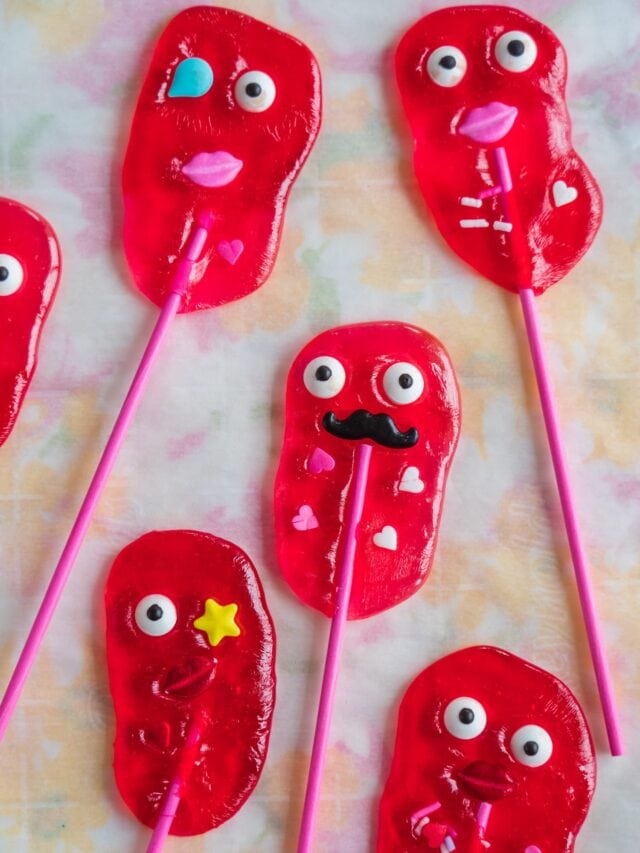 Valentine Monster Lollipops - Brooklyn Farm Girl