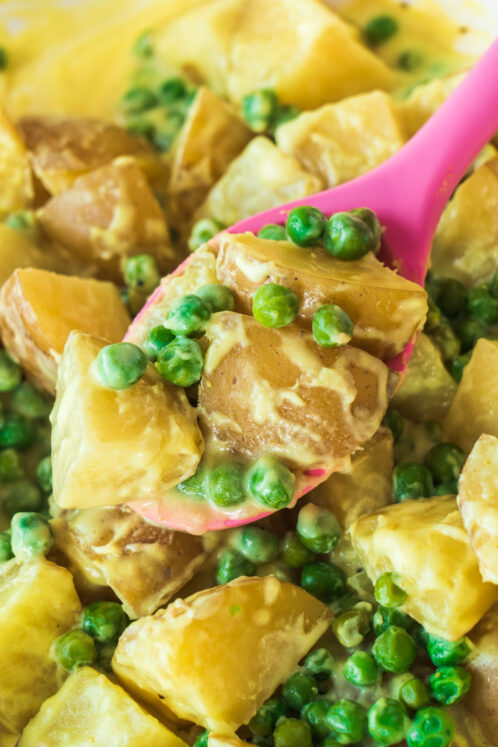 Old-Fashioned Creamed Potatoes and Peas - Brooklyn Farm Girl