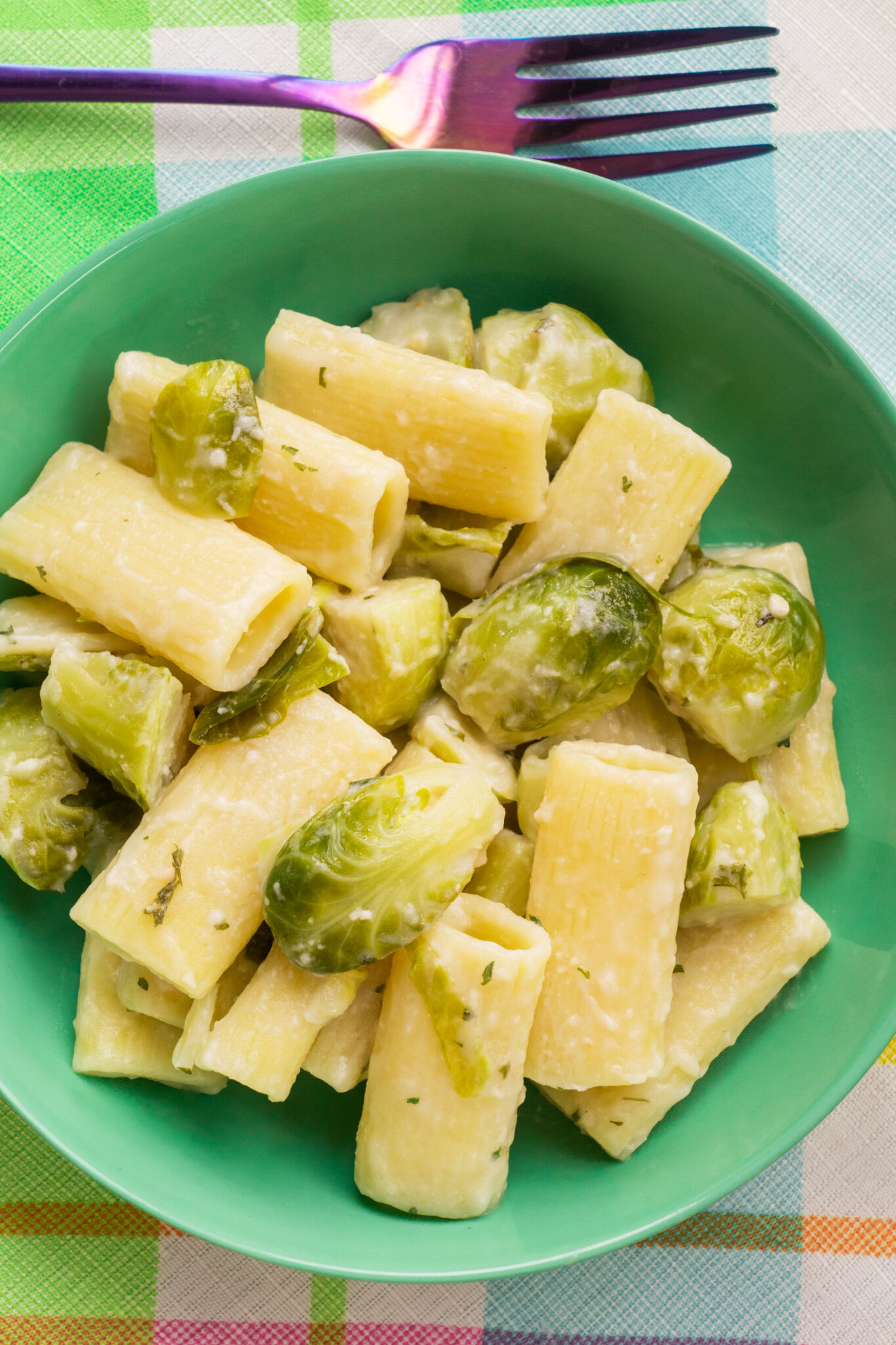 Creamy Brussels Sprouts Pasta - Brooklyn Farm Girl