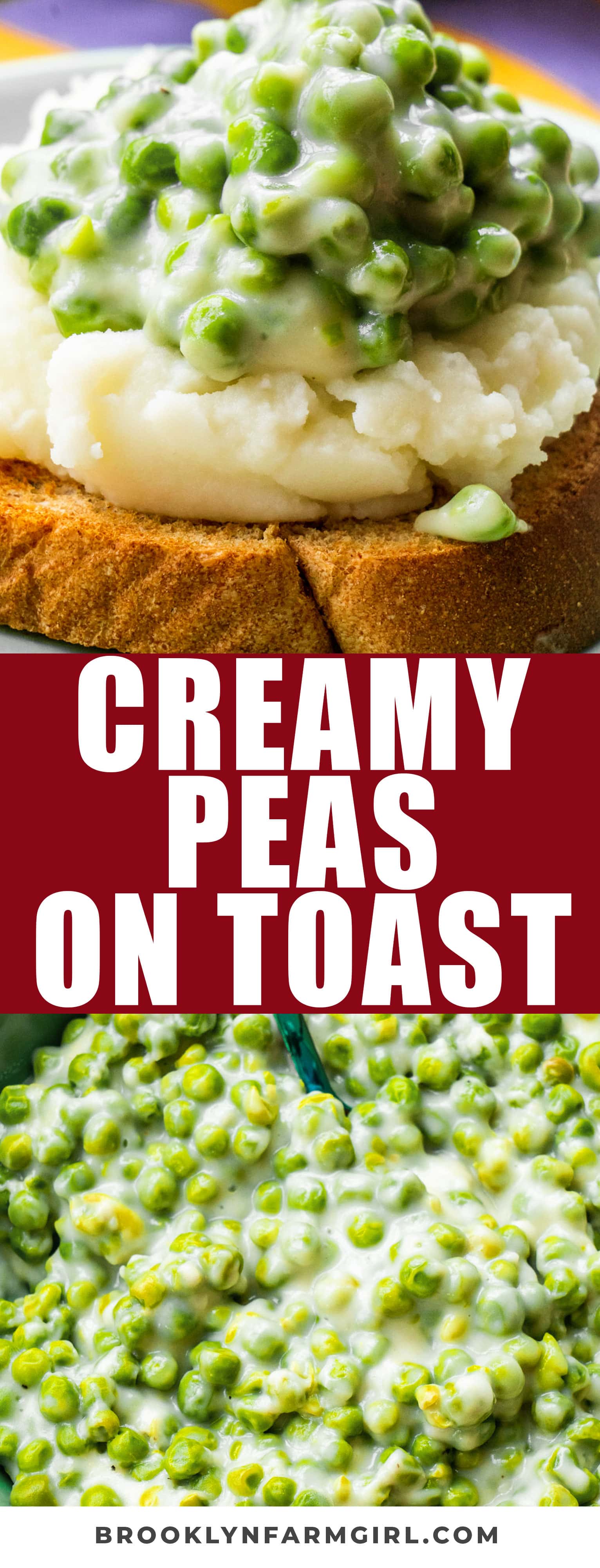 Creamed Peas (on Mashed Potatoes and Toast) - Brooklyn Farm Girl