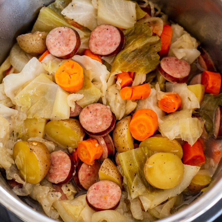 Instant Pot Kielbasa and Cabbage (15 minutes) - Brooklyn Farm Girl