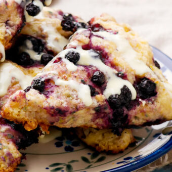 Flaky and Sweet Blueberry Scones - Brooklyn Farm Girl