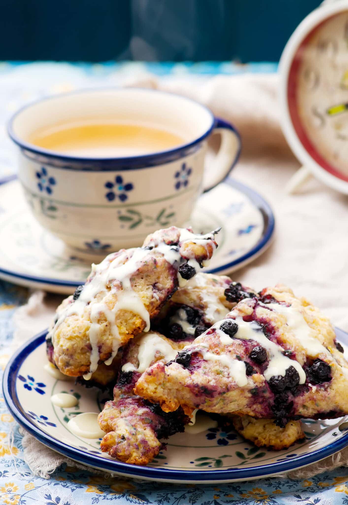 Flaky and Sweet Blueberry Scones - Brooklyn Farm Girl
