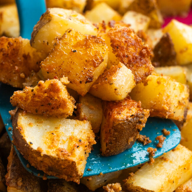 Roasted Idaho Potatoes (with parmesan cheese!) - Brooklyn Farm Girl