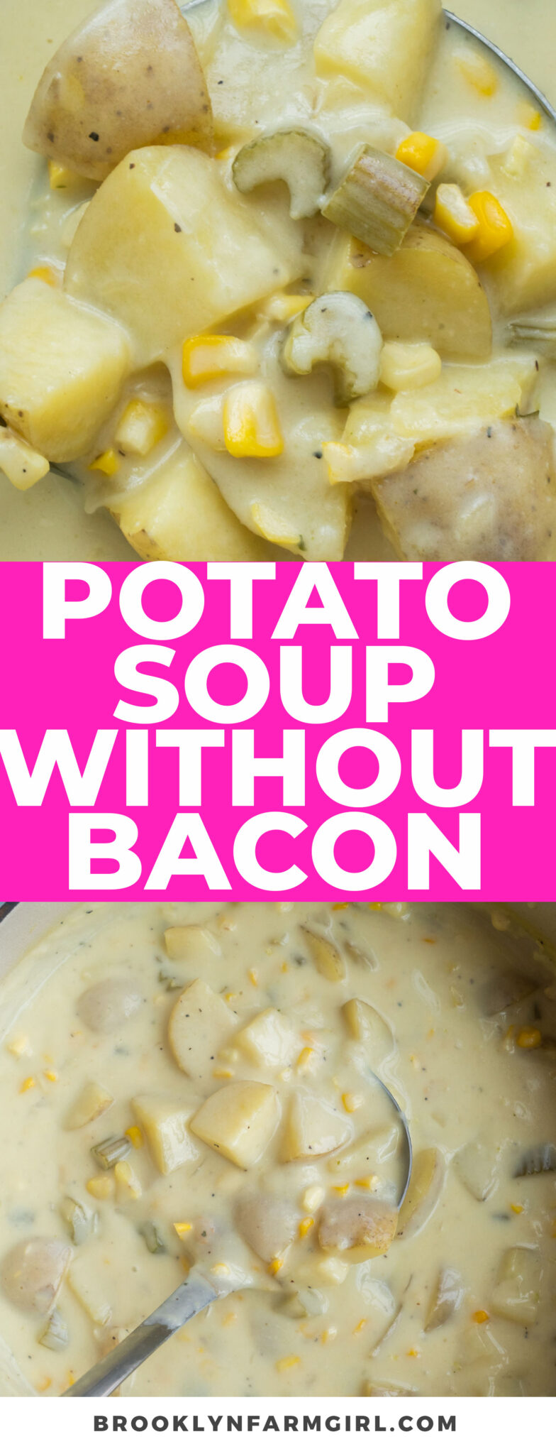 Yukon Gold Potato Soup (No Bacon!) - Brooklyn Farm Girl